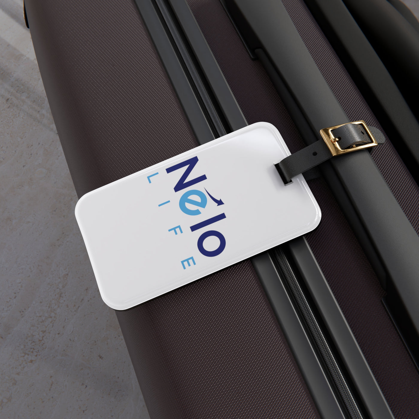 NELO LIFE Leather Strap Luggage Tag